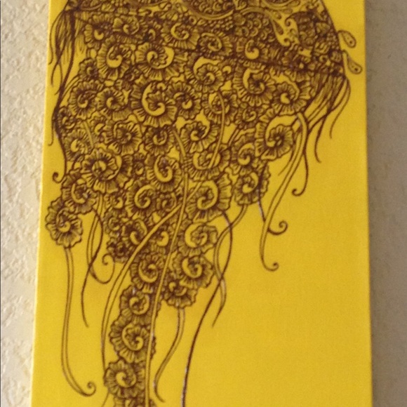 Wall Decor | Jellyfish Painting One Of A Kind Henna Design | Poshmark